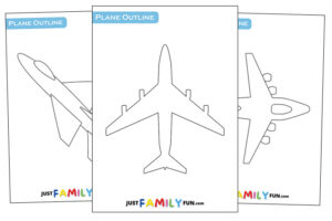 Airplane Outline PDF For Kids | Just Family Fun