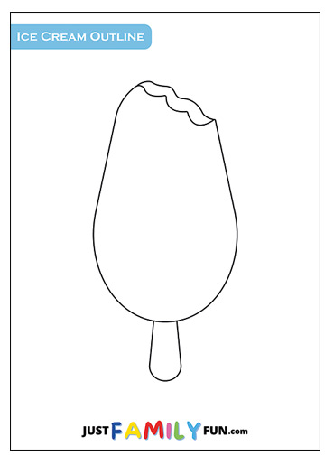 Free Printable Ice Cream Outline | Just Family Fun