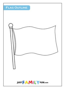Flag Outline Templates PDF | Just Family Fun