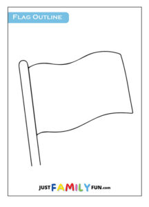 Flag Outline Templates PDF | Just Family Fun