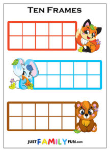 Free Printable 10 Frame Templates | Just Family Fun