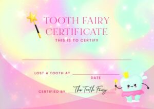 Free Printable Tooth Fairy Certificates