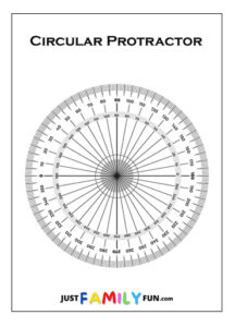 Free Printable Circular Protractor Template