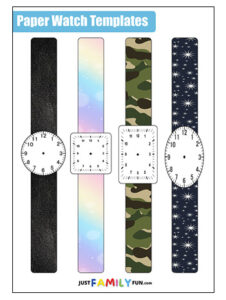 Free Printable Paper Watch Templates | Just Family Fun
