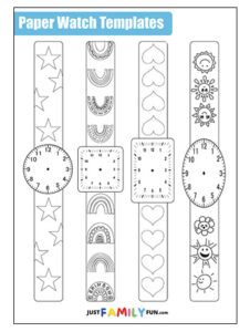 Free Printable Paper Watch Templates | Just Family Fun