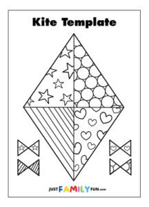 Kite Outline Template For Kids | Just Family Fun