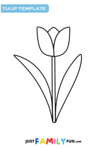 Tulip Template Printable PDF | Just Family Fun
