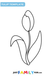 Tulip Template Printable PDF | Just Family Fun