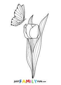 Tulip Template Printable PDF | Just Family Fun