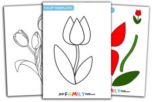 Tulip Template Printable PDF | Just Family Fun