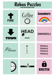 100 Printable Rebus Puzzles With Answers | Free PDF