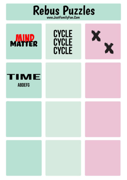 100 Printable Rebus Puzzles With Answers | Free PDF