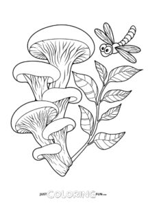 Mushroom Coloring Pages Printable | Just Family Fun