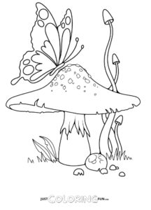 Mushroom Coloring Pages Printable | Just Family Fun