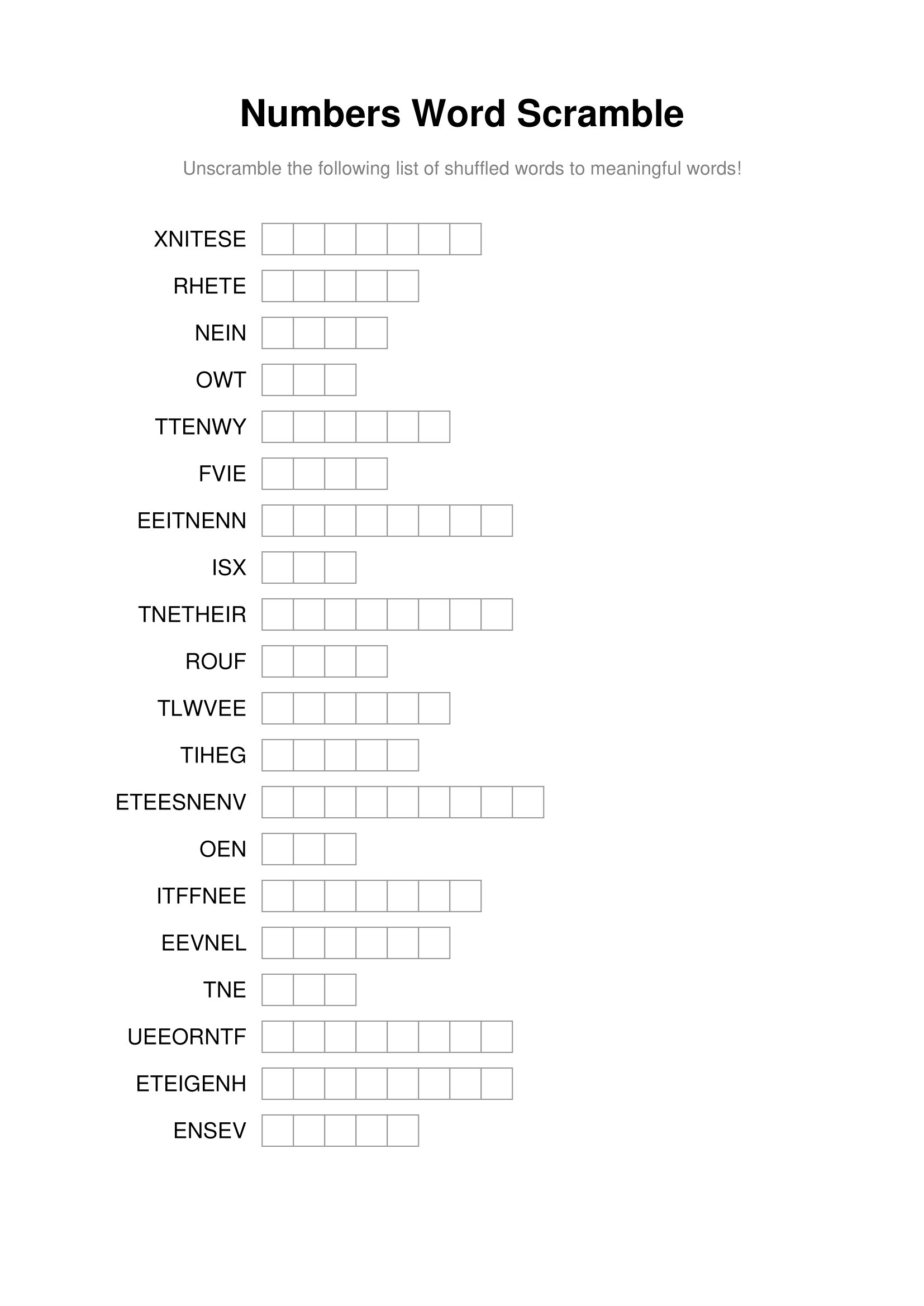 Word Scramble Puzzles Printable | Just Family Fun