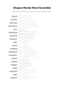 Word Scramble Puzzles Printable | Just Family Fun