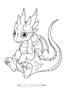 Free Printable Dragon Coloring Pages | Just Family Fun