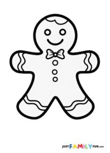 Gingerbread Person Outline Printable | Just Family Fun