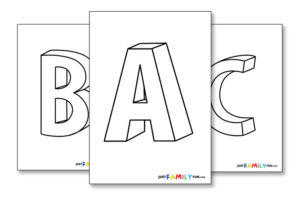 Printable 3D Alphabet Template