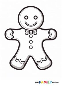 Gingerbread Person Outline Printable | Just Family Fun