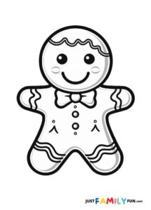 Gingerbread Person Outline Printable | Just Family Fun