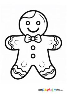 Gingerbread Person Outline Printable | Just Family Fun