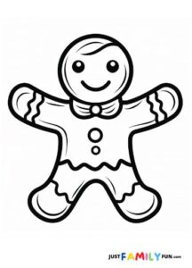 Gingerbread Person Outline Printable | Just Family Fun