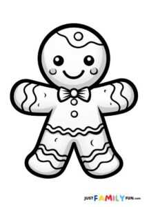 Gingerbread Person Outline Printable | Just Family Fun