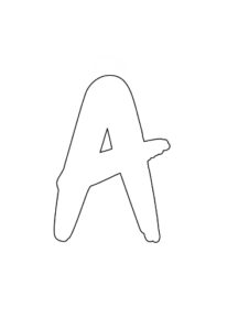 Bubble Letter A Template PDF | Just Family Fun
