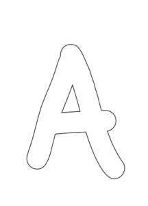 Bubble Letter A Template PDF | Just Family Fun