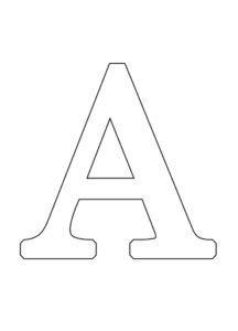 Bubble Letter A Template PDF | Just Family Fun