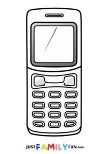 Printable Smartphone Coloring PDF | Just Family Fun