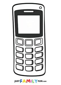 Printable Smartphone Coloring PDF | Just Family Fun