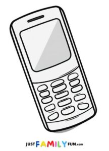 Printable Smartphone Coloring PDF | Just Family Fun