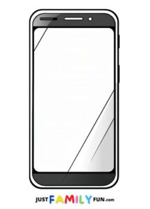Printable Smartphone Coloring PDF | Just Family Fun