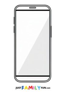 Printable Smartphone Coloring PDF | Just Family Fun