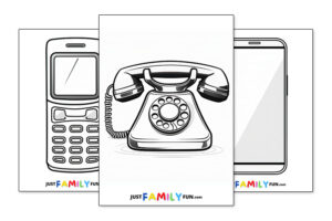 Printable Smartphone Coloring PDF | Just Family Fun