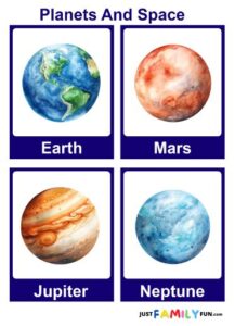 Planet Flashcards Printable Free | Just Family Fun