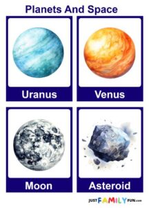 Planet Flashcards Printable Free | Just Family Fun