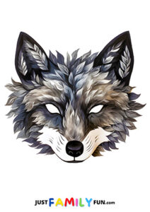 6 Printable Children’s Wolf Mask Templates | Just Family Fun