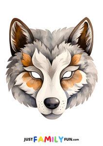 6 Printable Children’s Wolf Mask Templates | Just Family Fun
