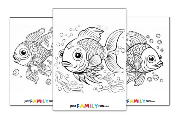 Rainbow Fish Coloring Sheets | Free Printables