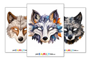 6 Printable Children’s Wolf Mask Templates | Just Family Fun