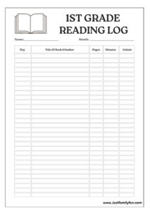 20 Free Reading Log Printable Templates