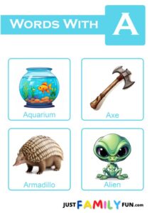 Printable A Words For Early Learners | Just Family Fun
