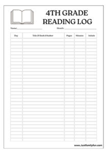 20 Free Reading Log Printable Templates