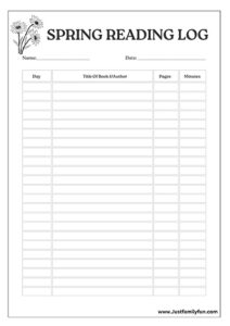 20 Free Reading Log Printable Templates