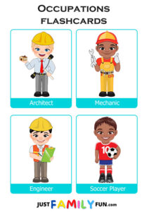Printable Occupations Flashcards For Kids | Just Family Fun