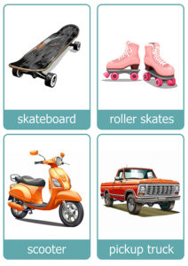 Kids’ Transportation Flashcards Set | Just Family Fun