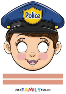 Police Mask Template Printable | Just Family Fun